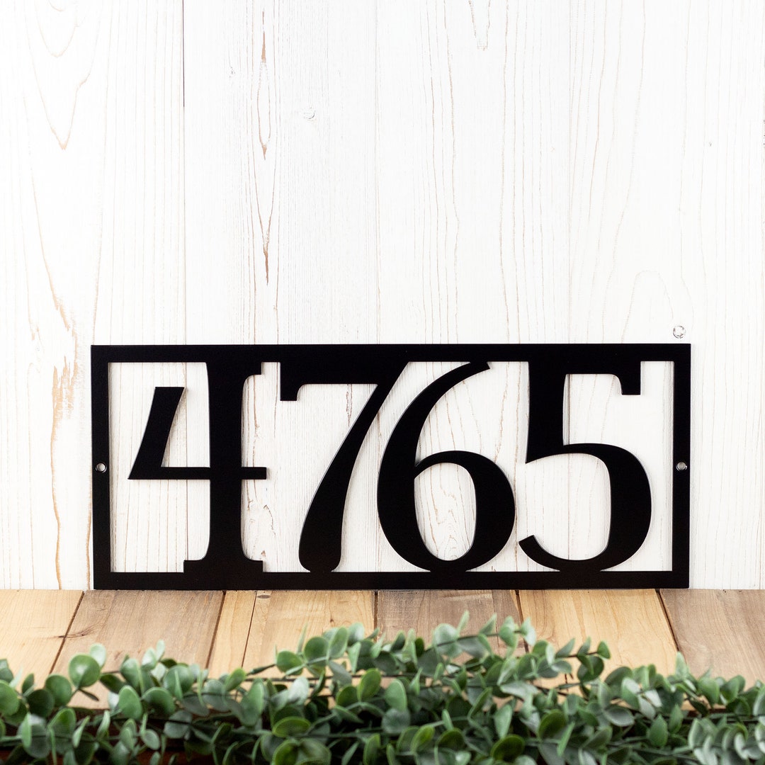 Rustic House Numbers, Custom Metal Sign, Farmhouse Decor, Housewarming ...