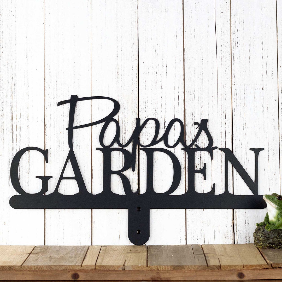 Papa's Garden Plaque Personalized Garden Sign Metal Name - Etsy