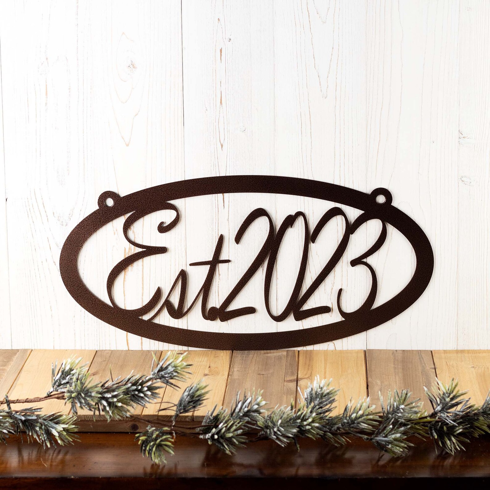 Personalized Family Established Year Metal Sign for Lake Cabin, Barn ...