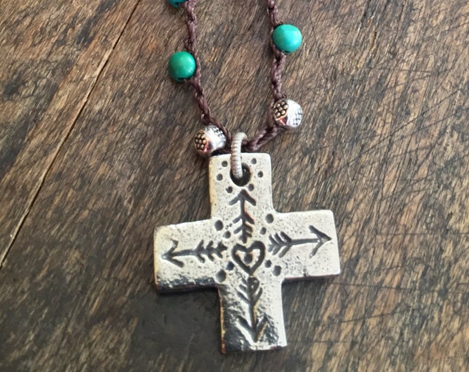 Silver Boho Jewelry Cross Necklace Boho Faith Jewelry Bohemian | Etsy