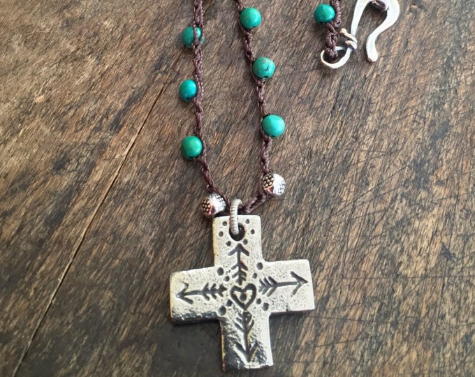 Silver Boho Jewelry Cross Necklace Boho Faith Jewelry Bohemian ...