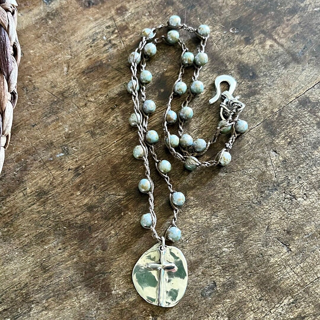 Boho Jewelry Bohemian Necklace Boho Faith Cross Necklace Silver Boho ...