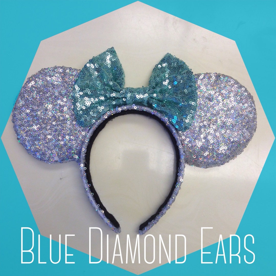 Blue Diamond Minnie Ears - Etsy