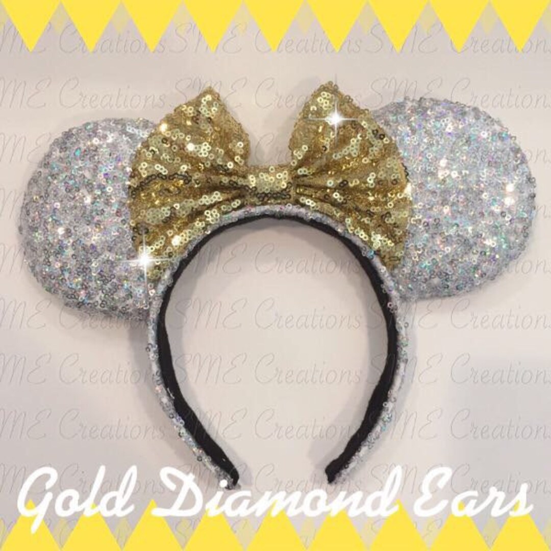 Gold Diamond Minnie Ears - Etsy