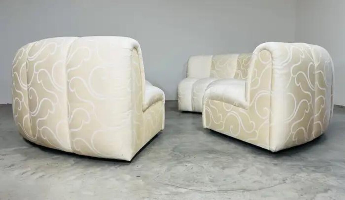 Vintage Post-modern Bernhardt Flair Channel 4-piece Modular Sectional ...