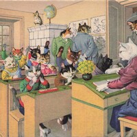 Mainzer Mice * Card Party * 4899 * Eugen Hartung * Unused * Vintage ...