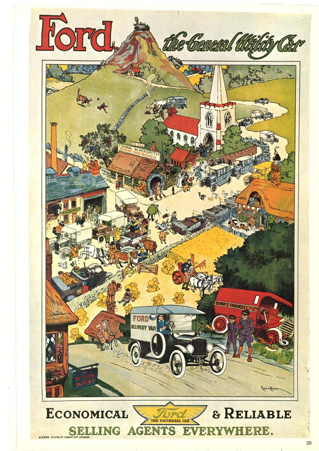 World: Vintage Ford Advertisement Poster | "the General Utility Car ...