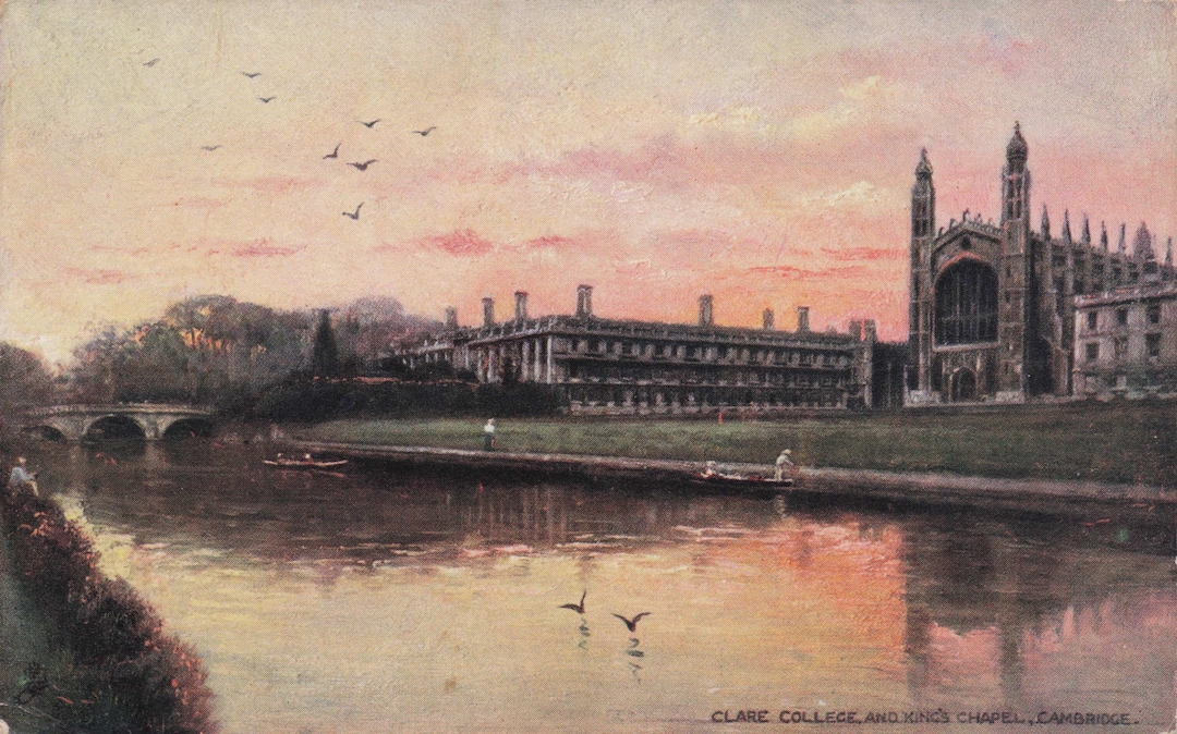 World: Antique Cambridge Postcard – Clare College and King’s Chapel – R ...