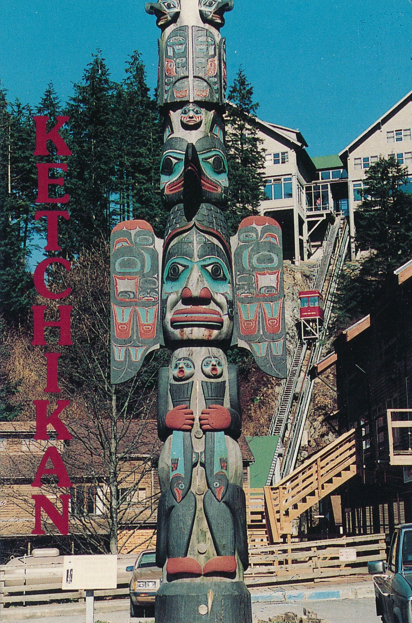 Alaska: Vintage Postcard of the Chief Johnson Totem Pole Located on ...