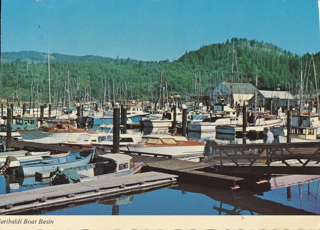 Oregon: Vintage Postcard of Garibaldi Boat Basin in Garibaldi on the ...