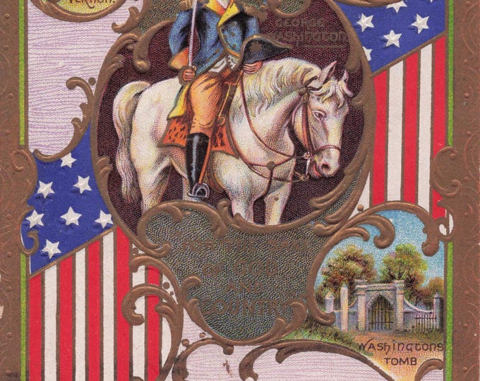 4th of July: Patriotic Antique George Washington Postcard - "a Life ...