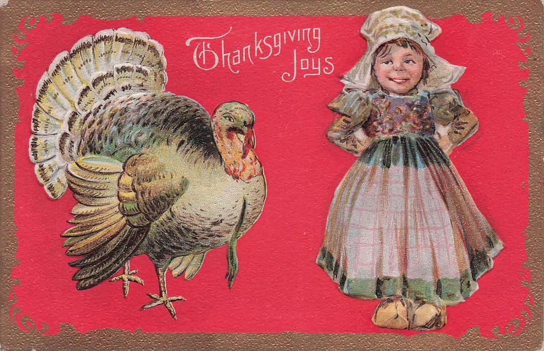 Thanksgiving: Whimsical Antique Thanksgiving Postcard - Embossed Turkey ...