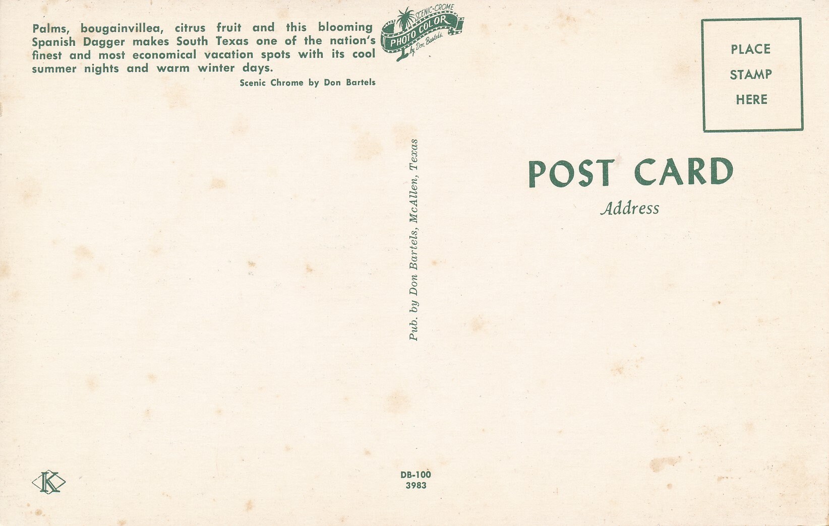 Texas: Vintage Postcard of Palms, Bougainvillea, Citrus Fruit and ...