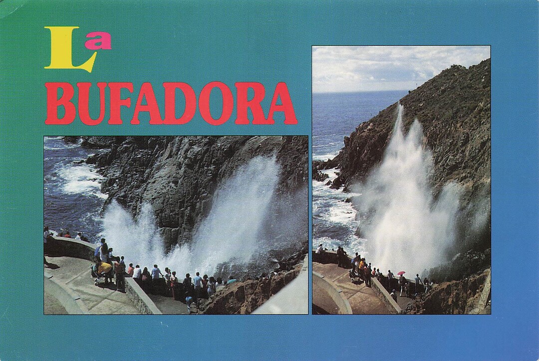 Vintage La Bufadora Postcard: Ensenada Blowhole, Baja California (1994 ...
