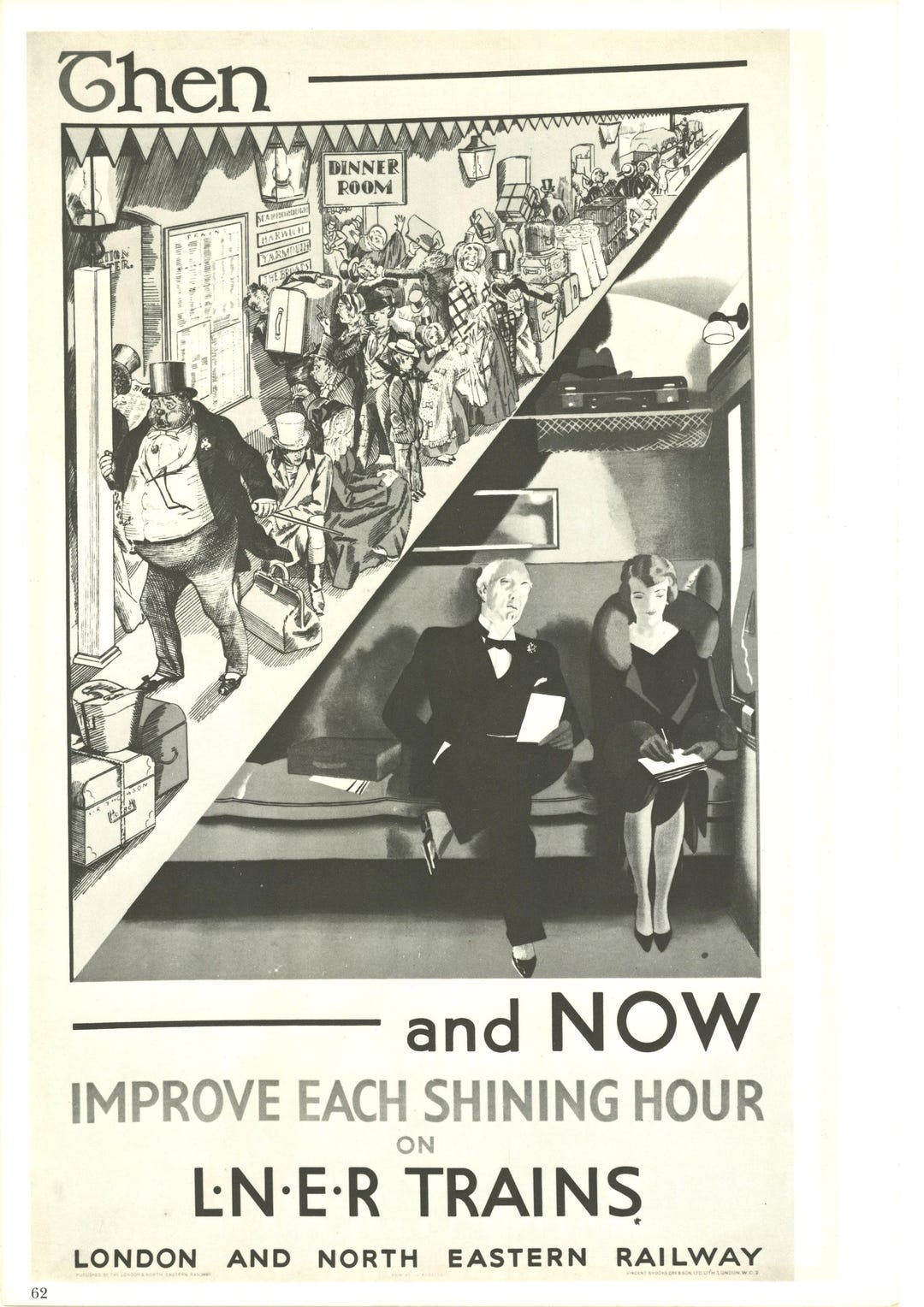 Posters: Vintage LNER Railway Poster – "then and Now" British Travel ...