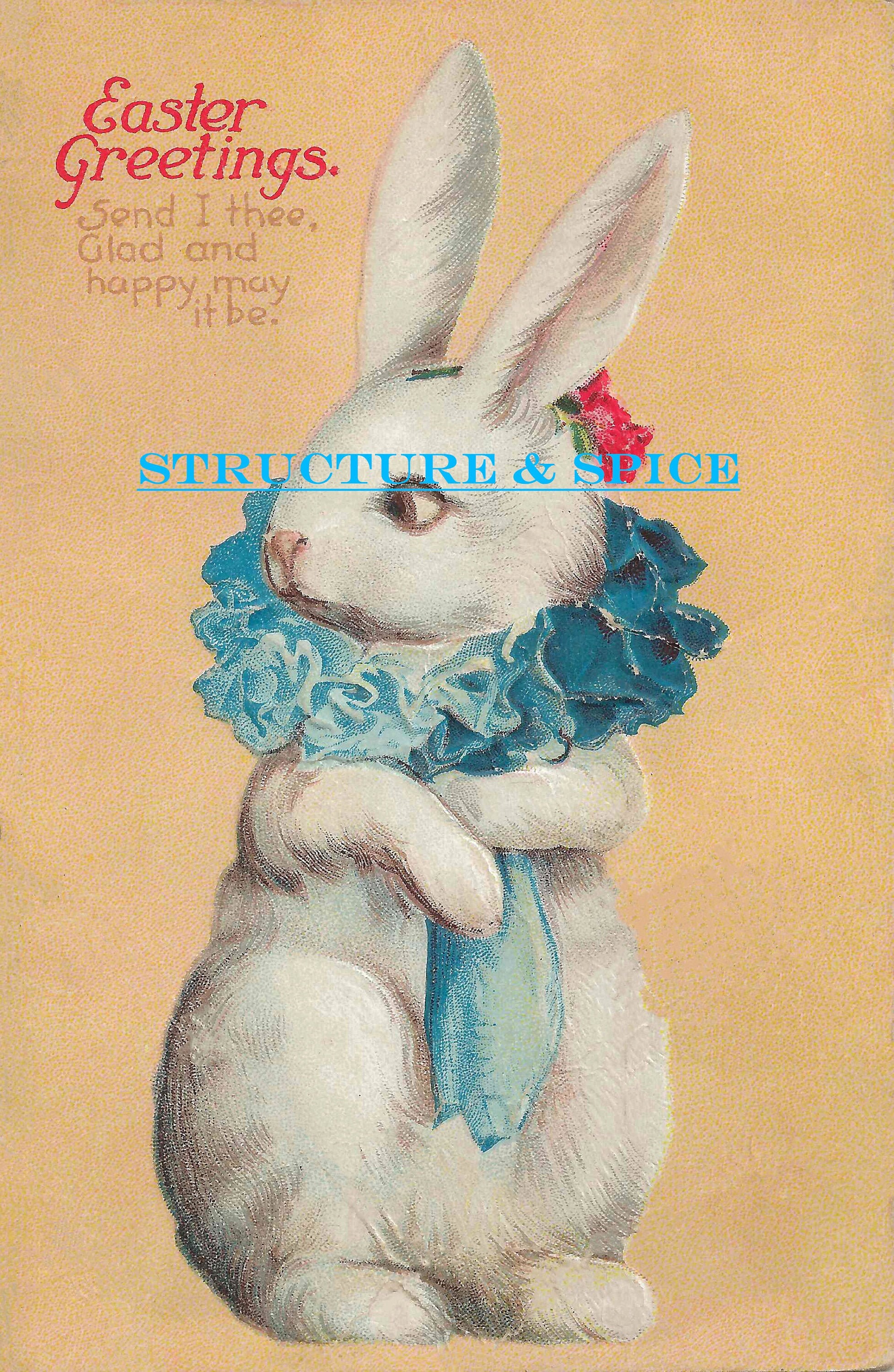 Home & Living Edwardian Era Easter Tidings Postcard Image With Festive ...