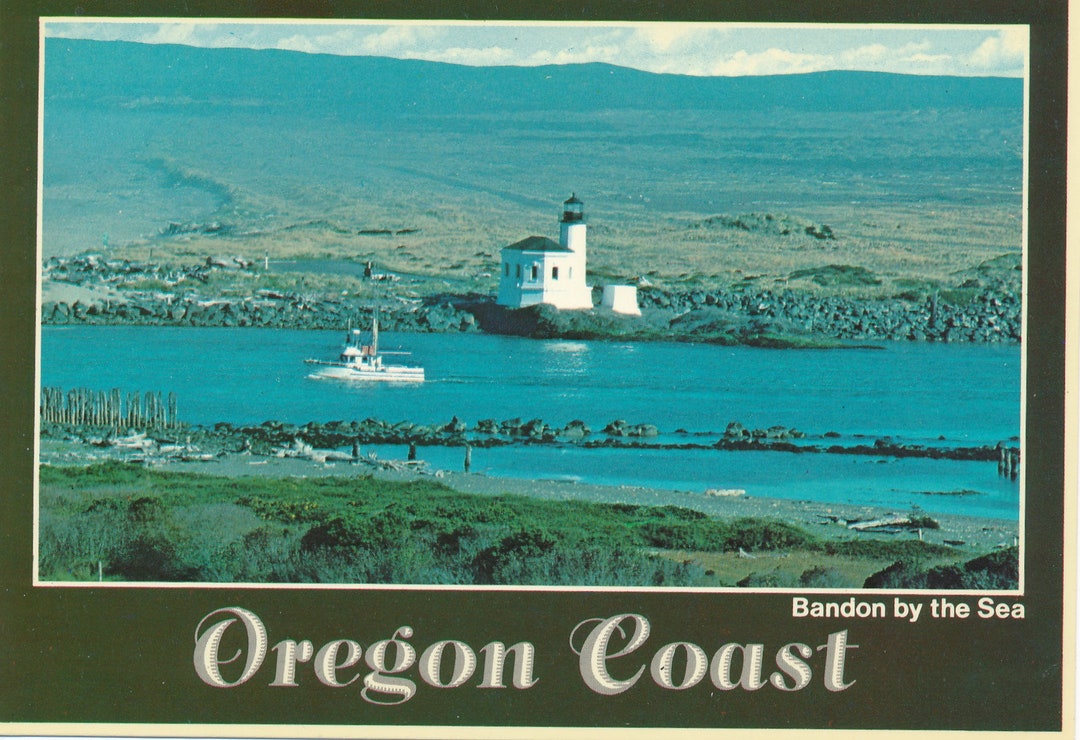 Oregon: Vintage Postcard of Bandon by the Sea on the Oregon Coast. This ...