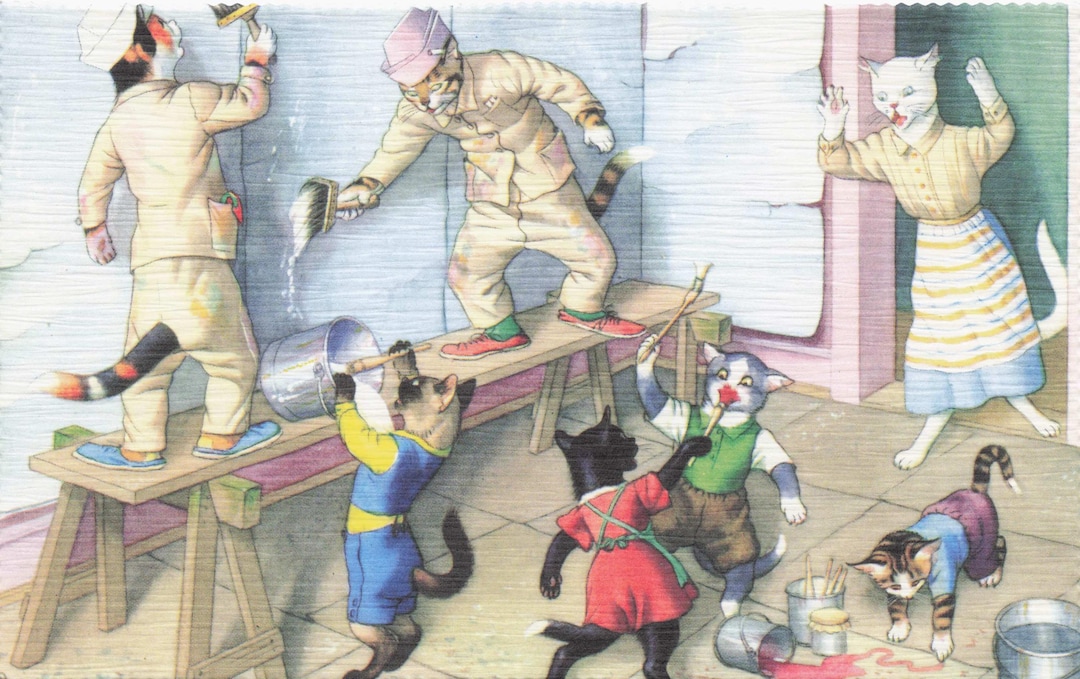 Novelty: Vintage Alfred Mainzer Cat Postcard – Eugene Hartung ...