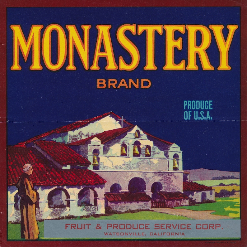 California: DIGITAL Library Vintage Fruit Crate Label - Etsy