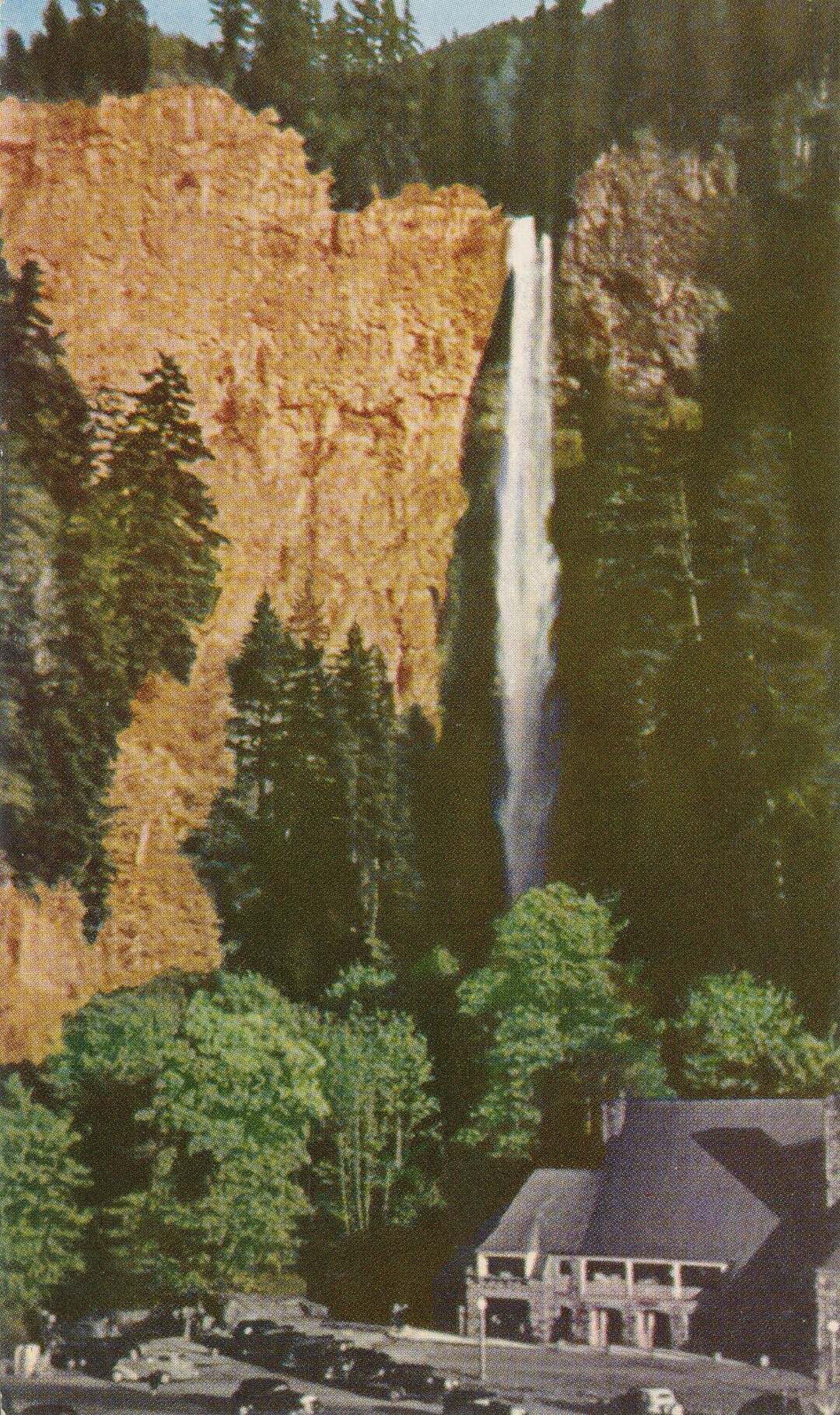 Oregon: Vintage Postcard of Multnomah Falls on the Columbia River in ...