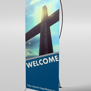 Church Welcome Banners With X Stand - Etsy