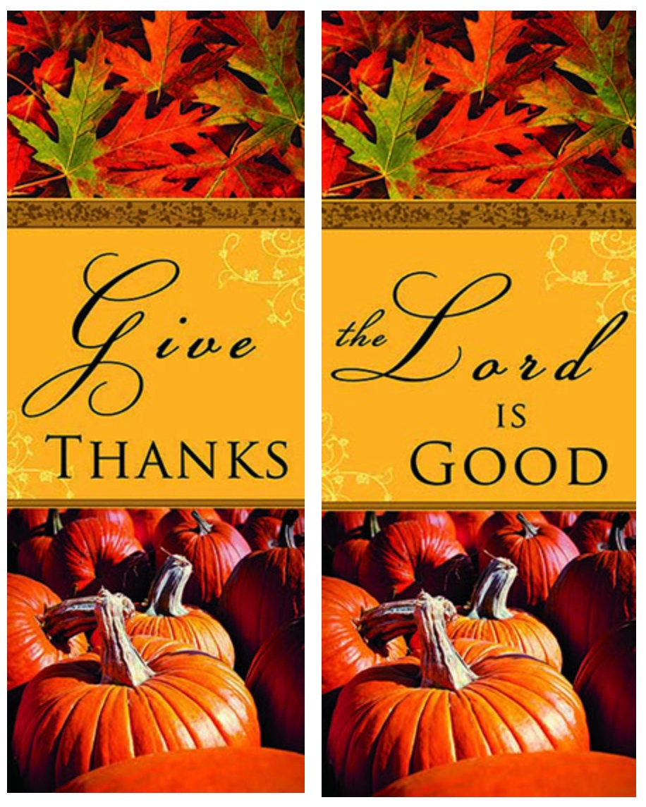 Fall Banners - Give Thanks the Lord is Good - Two Banners - Etsy