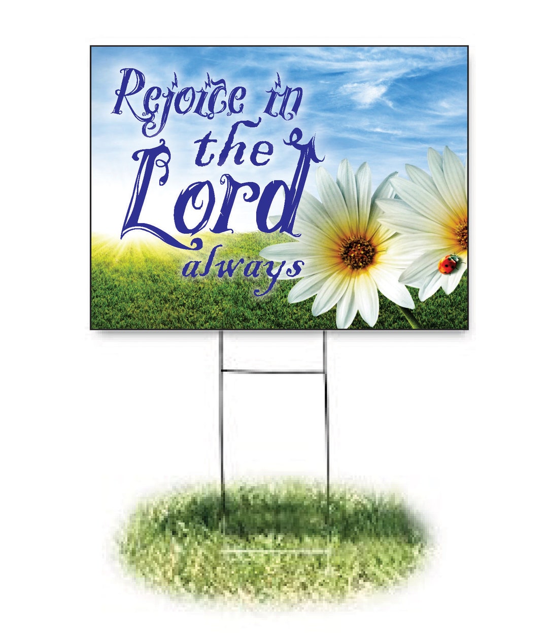 Scripture Yard Signs // 24"x18" // 2-sided // Lawn Sign + Stake, UV ...