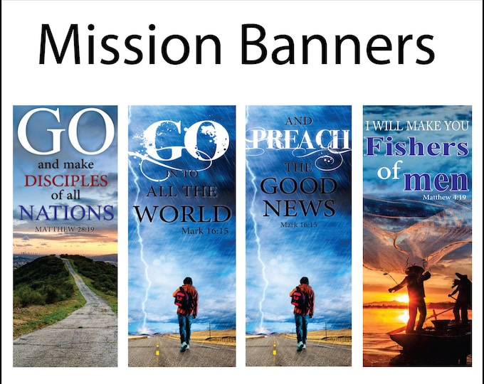 Mission Banners Set of 4 Church Banners, Missions - Etsy