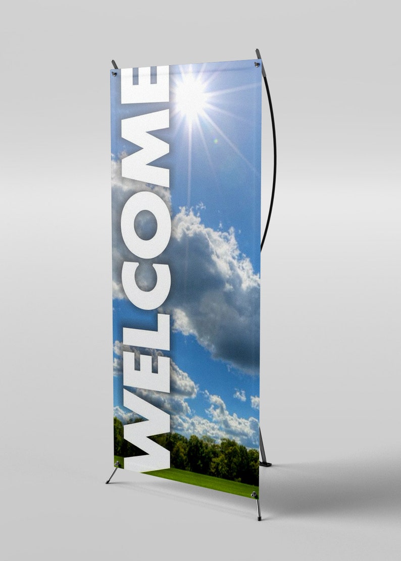 Church Welcome Banners with X Stand | Etsy