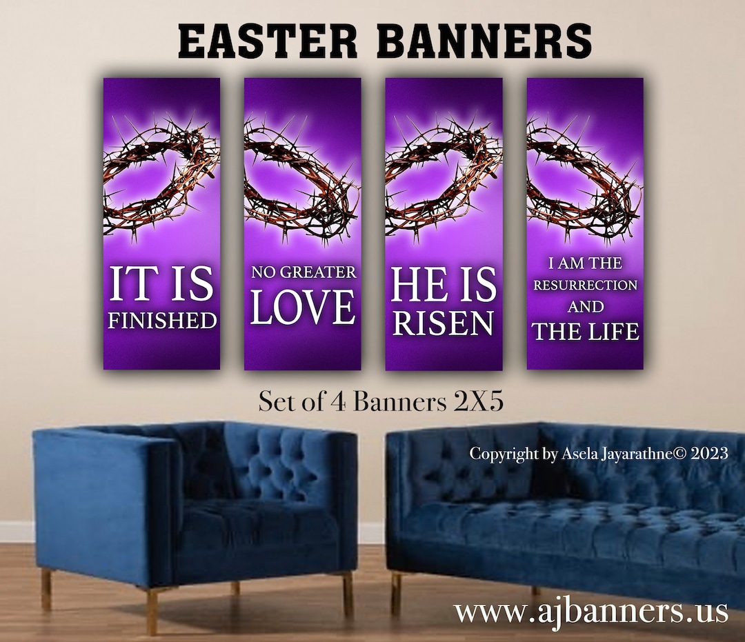 Easter Banners/ Church Banners - Free Next Day Shipping - Etsy