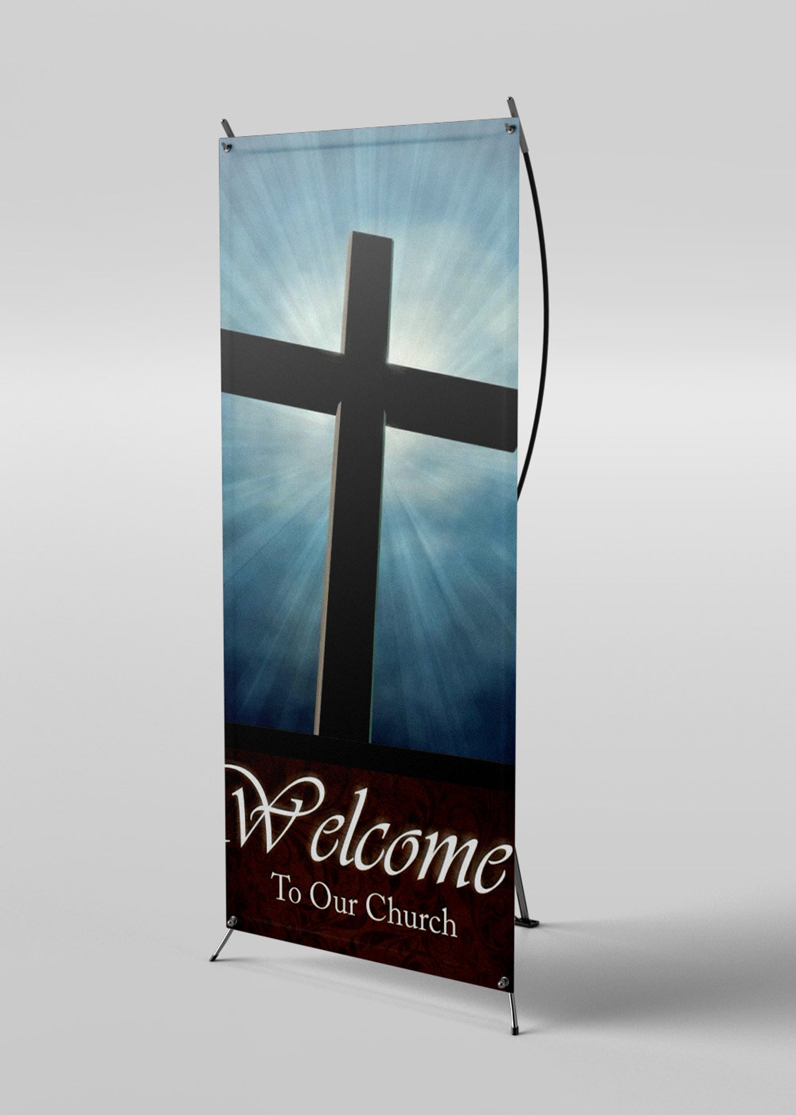 Church Welcome Banners with X Stand | Etsy