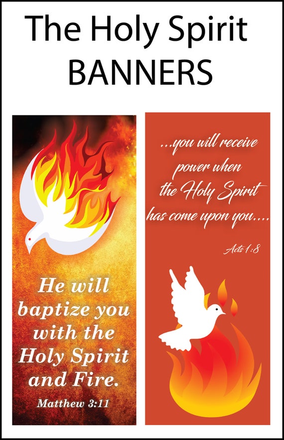The Holy Spirit Church Banners Set of 2 Full Color Banners - Etsy