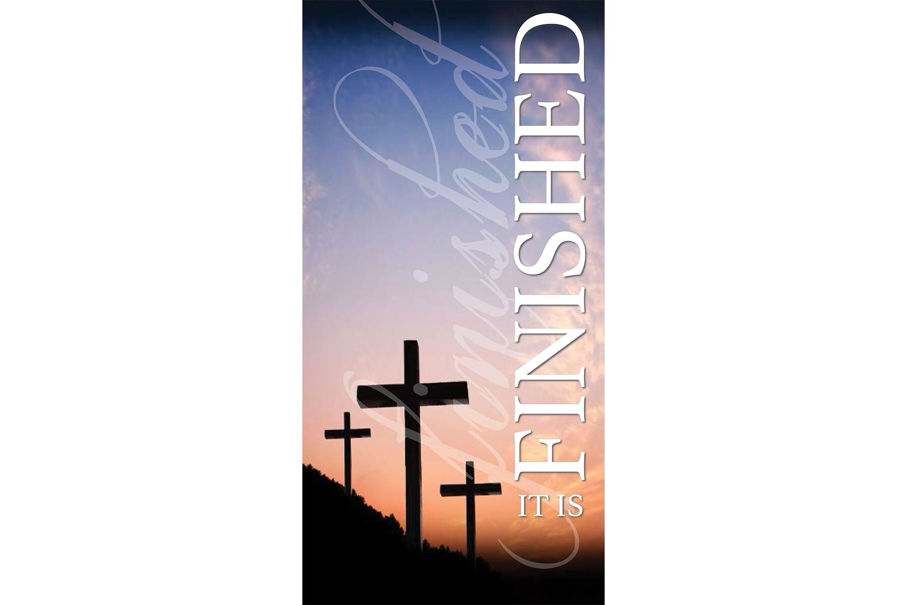 Easter Wall Banners, Set of 2 Full Color Banners, It is Finished ...