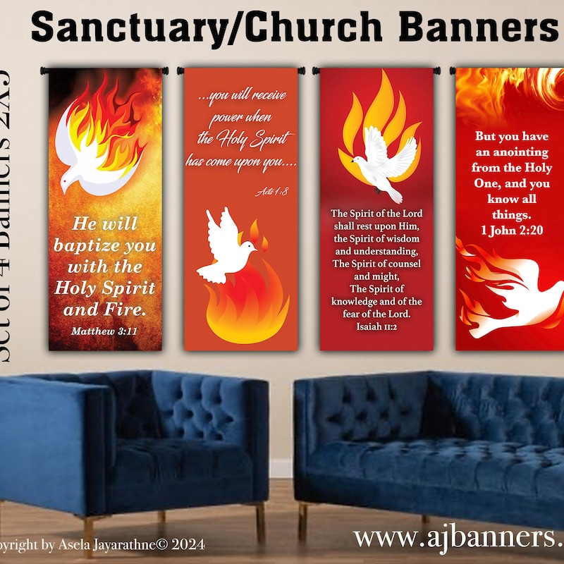 Pentecostes Church Banner - Etsy