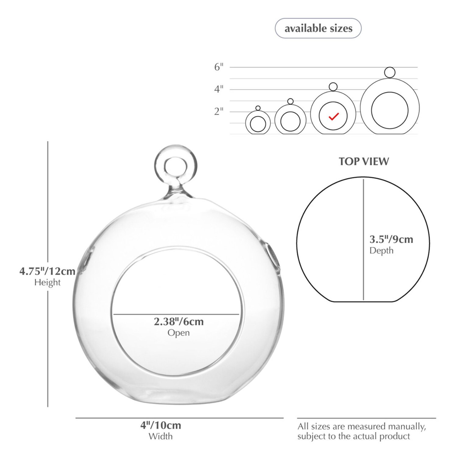 GLASS ONLY: 4 Inch Round Glass Terrarium - Diy Home/office Decor ~ Diy ...