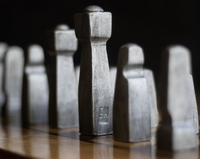 Steel Chess Set, Chess Set, Unique Chess Pieces, Modern Chess, Metal ...