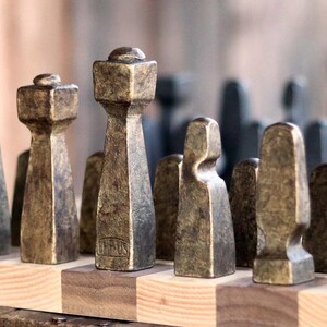 Steel Chess Set Chess Set Unique Chess Pieces Modern Chess | Etsy Canada