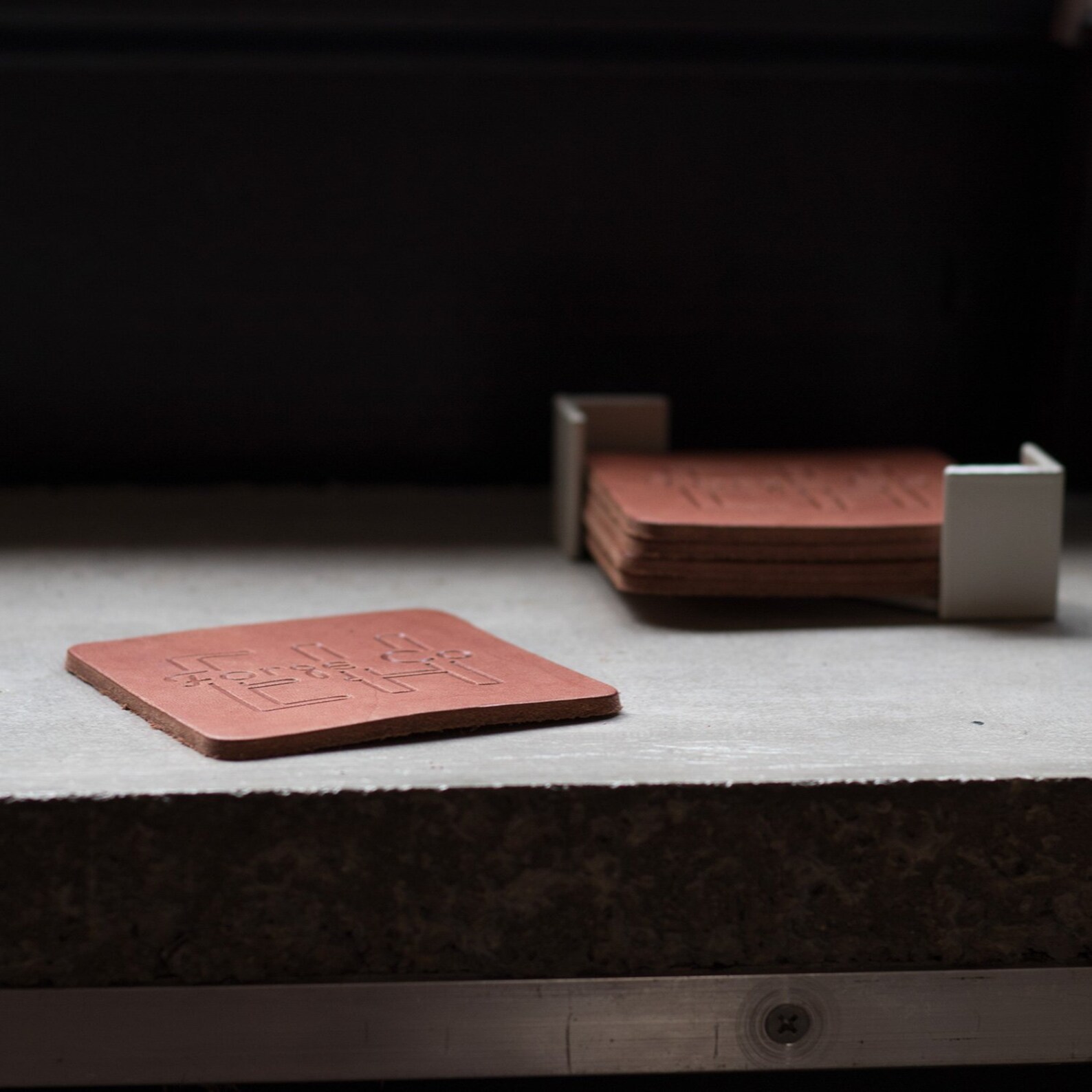 Rustic Cabin Coasters Leather Coasters Coaster Set Leather - Etsy