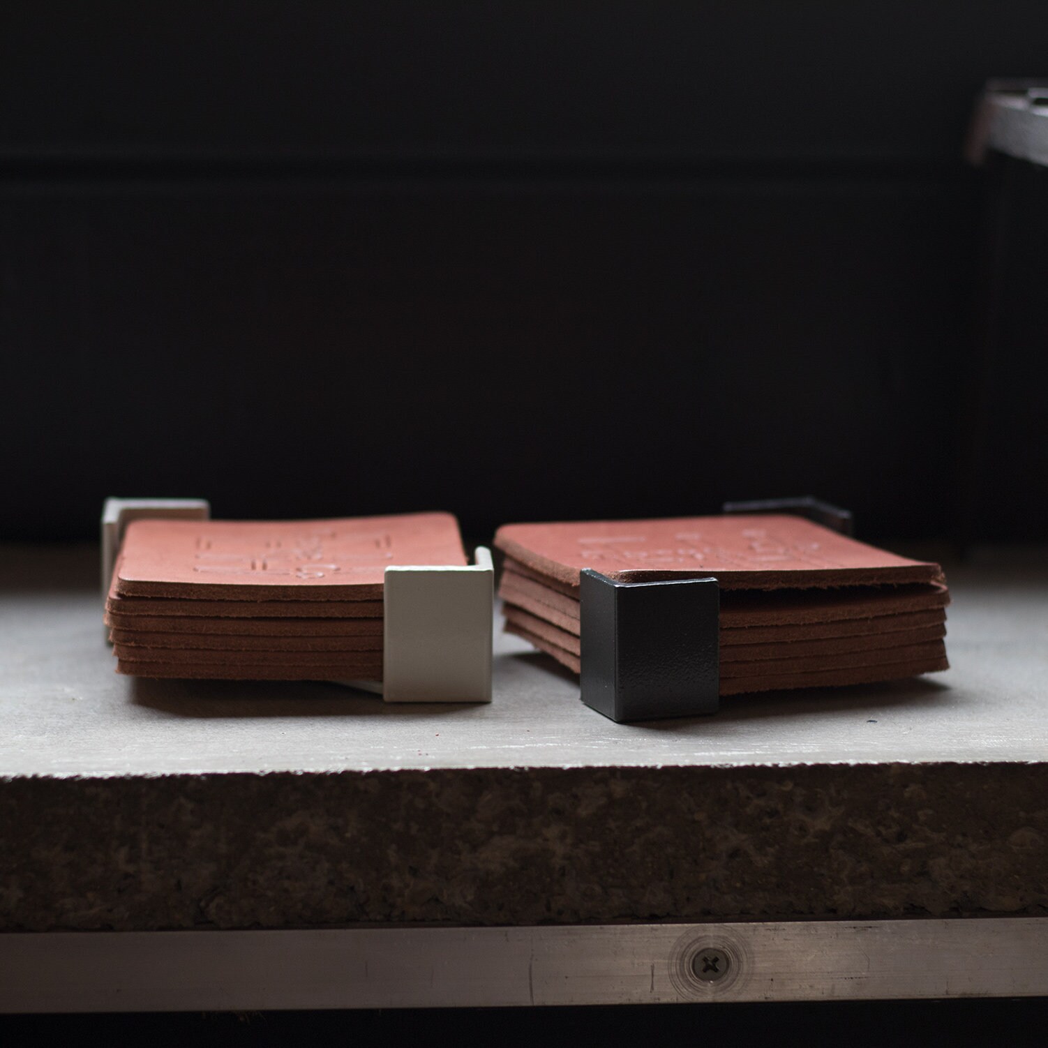 Leather Drink Coasters, Coaster Set, Rustic Cabin Coasters, Leather ...