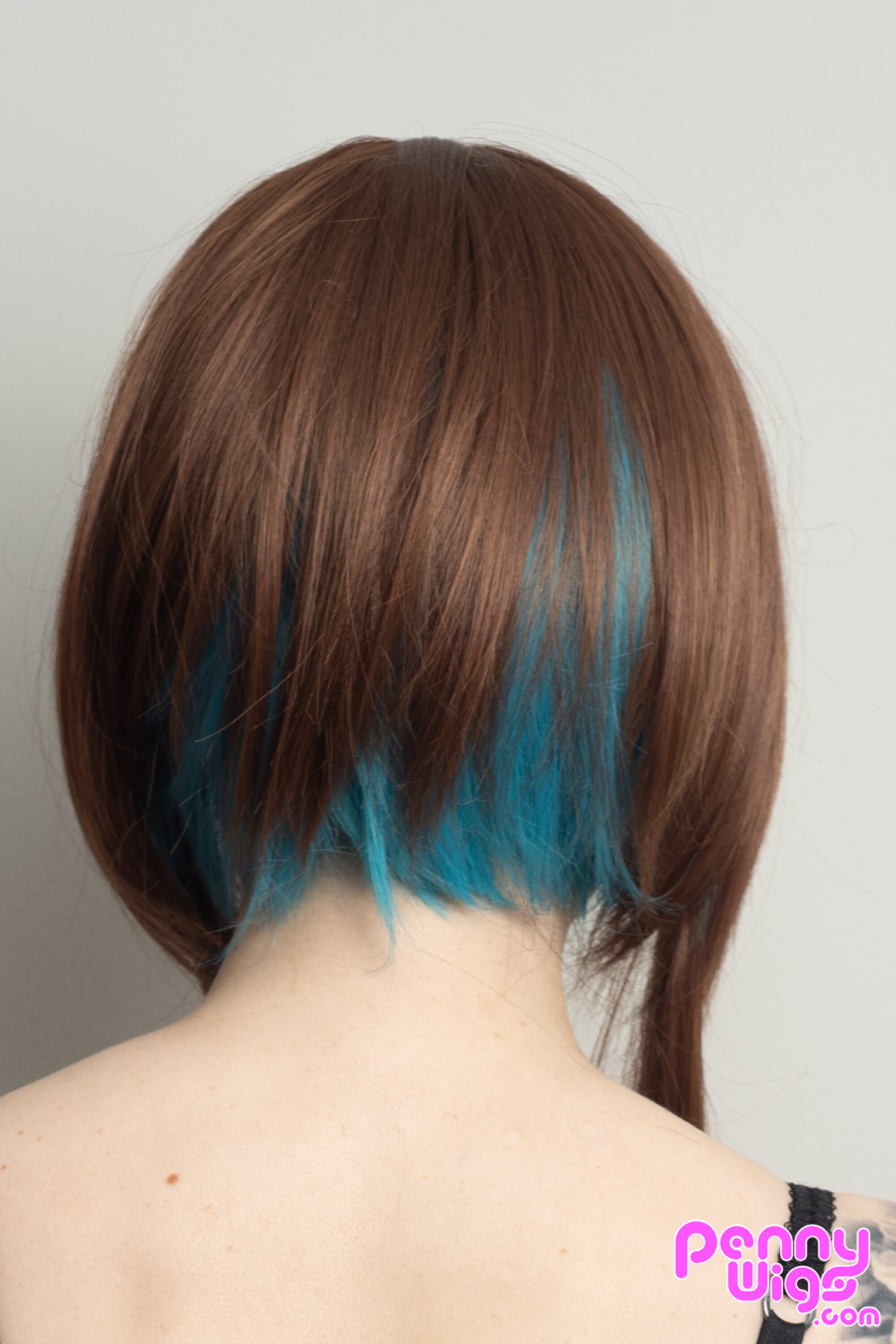 Vilana brown & Teal Bob Asymmetrical Cut Full Wig - Etsy