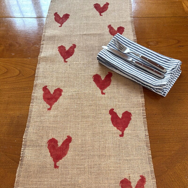 Rooster Table Runner - Etsy