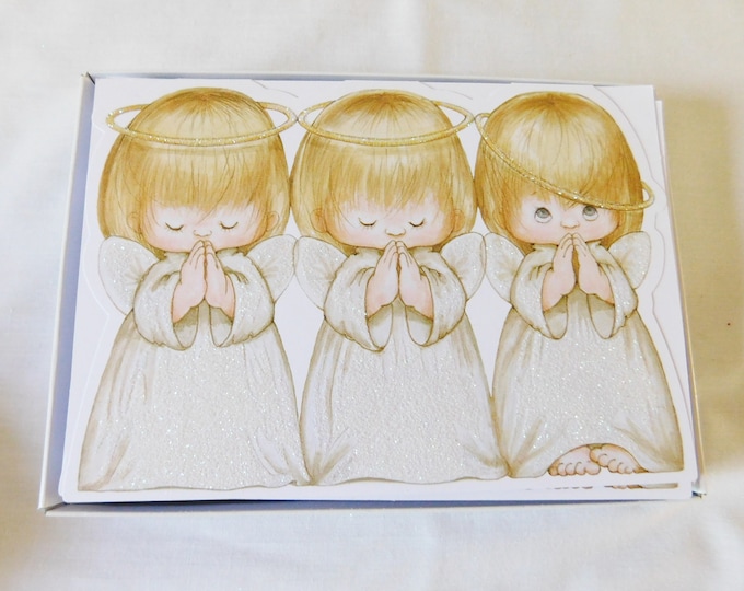 Vintage Christmas Cards Hallmark Angel Trio New in Box - Etsy
