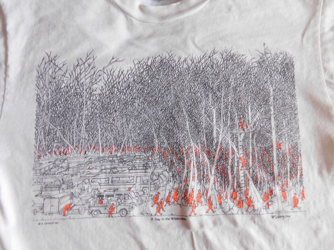VTG 90s Bruce B Johnson Art A Day in the Wilderness Hunt - Etsy