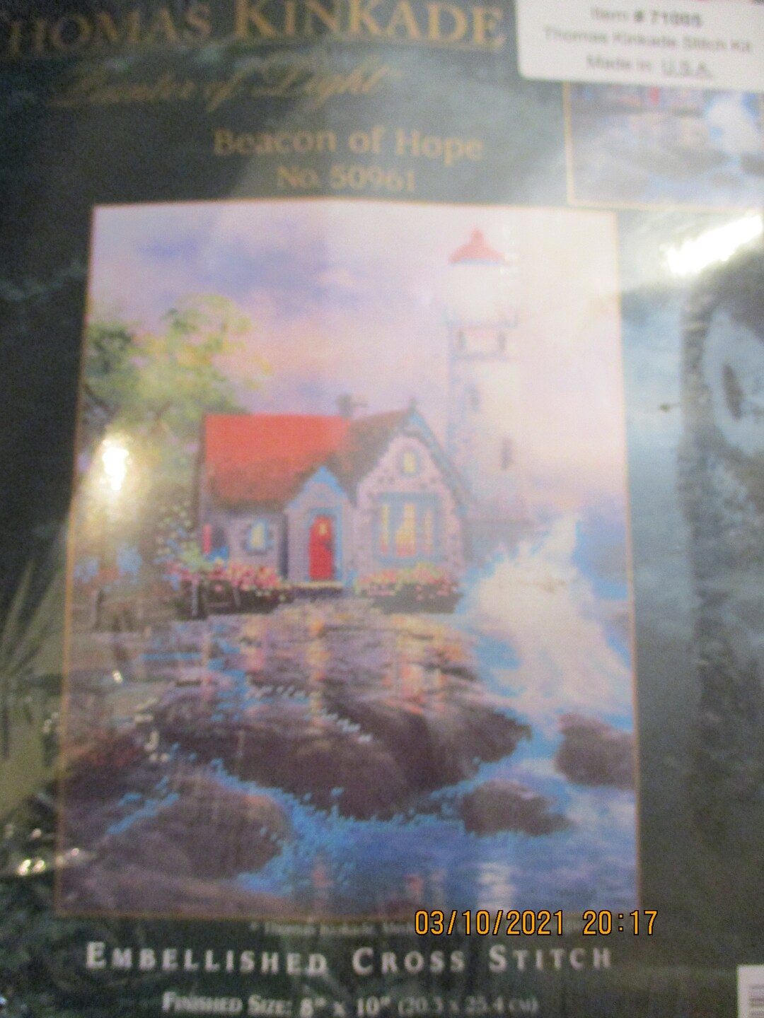 Thomas Kinkade Embellished Cross Stitch Kit Beacon of Hope 50961 ...