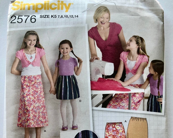 Girl's/child's Skirt Sewing Pattern With Elastic Waist Sizes 7-14 ...