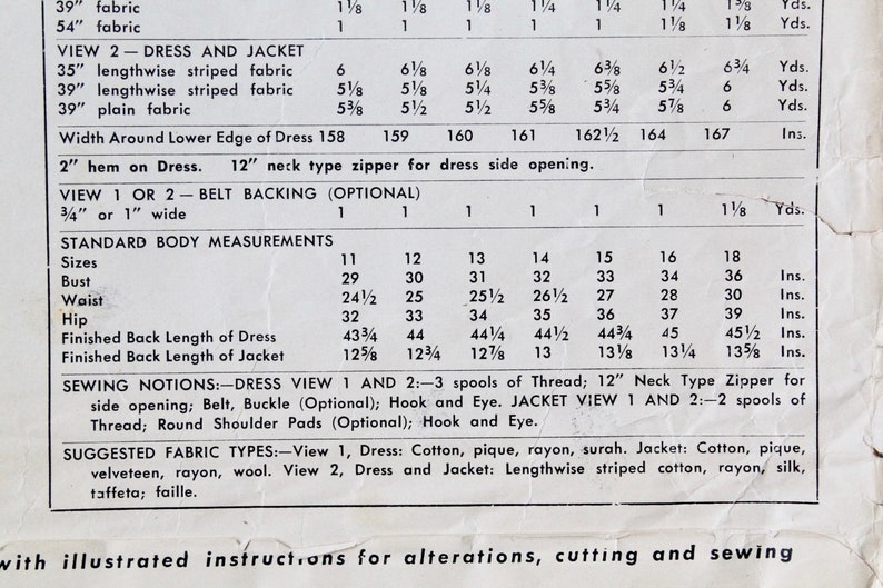 Vintage Sewing Pattern 1950s Women's/teens Full Skirt Sleeveless Dress ...