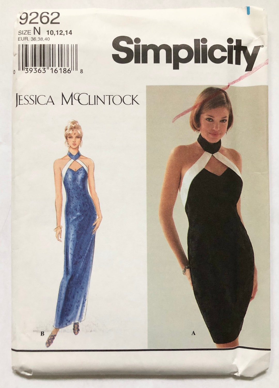Vintage Sewing Pattern 1990s Womens Jessica Mclintock Halter Elegant ...