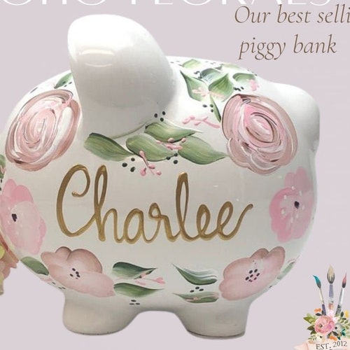 Piggy Bank for Girls Personalized Piggy Bank Girls Baby - Etsy