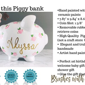 Piggy Bank for Girls Personalized Piggy Bank Girls Baby - Etsy