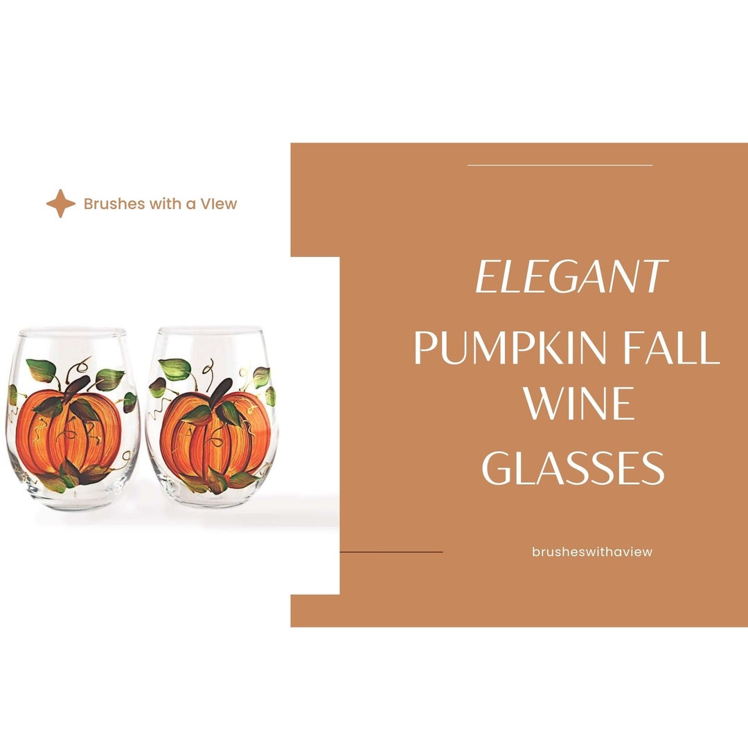 Pumpkin Wine Glasses, Fall Wine Glasses Thanksgiving Wine Glasses ...